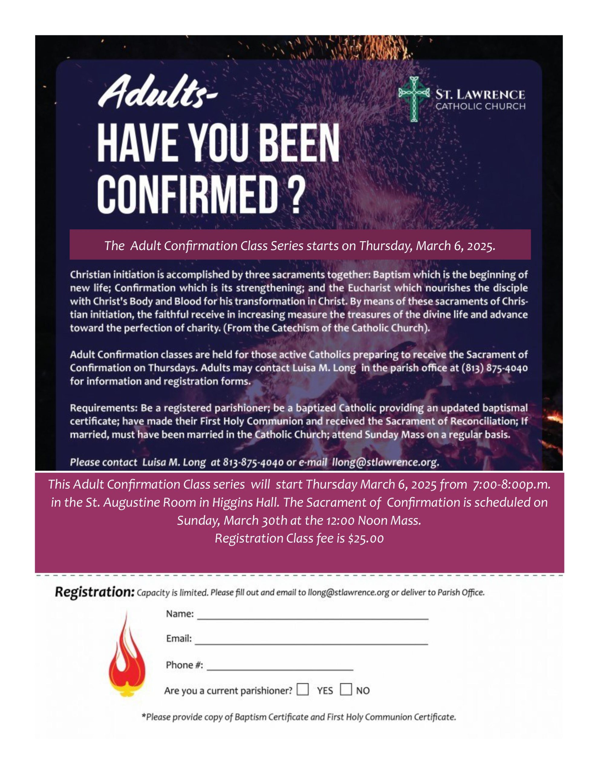 Adult Confirmation – St. Lawrence Catholic Church