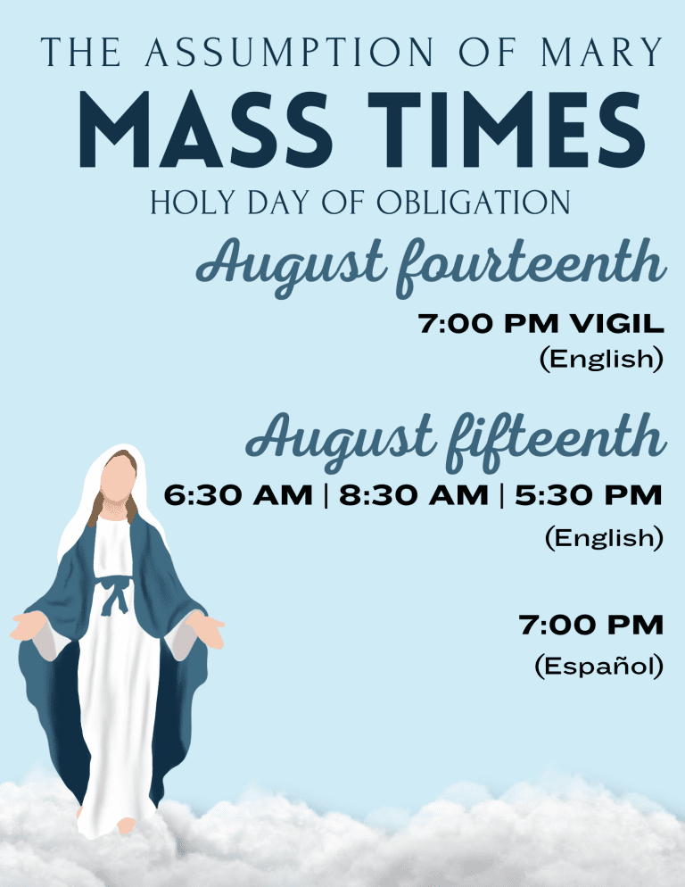 Solemnity of the Assumption of Mary Mass Times – St. Lawrence Catholic ...